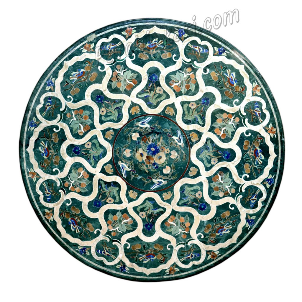 Green Marble Table Tops - Parchinkari - Marble Inlay & Pietradura ...